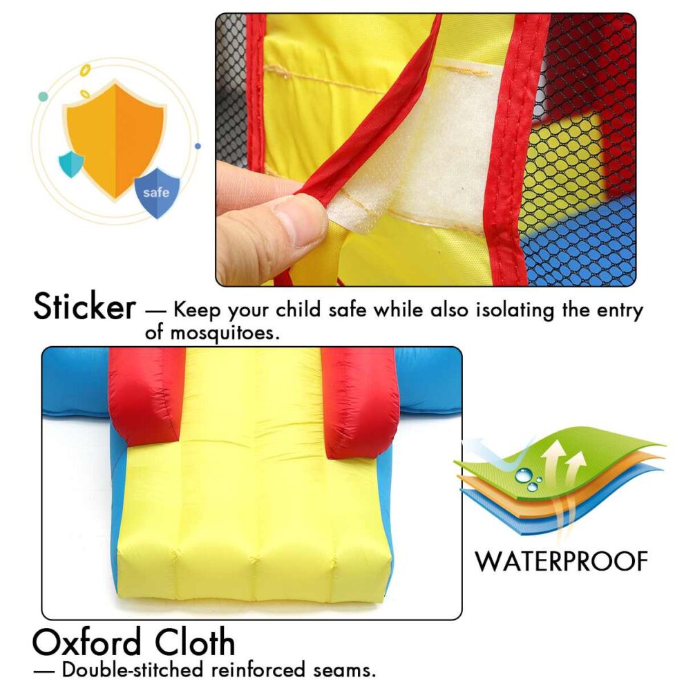 Kids Inflatable Trampoline Bouncy Castle Set For Indooroutdoor Play ...