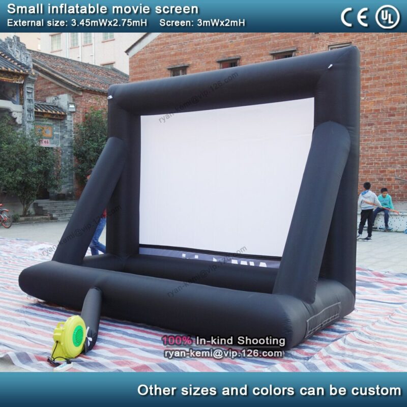 3m Inflatable Outdoor Movie Screen With Rearfront Projection Air Blower ...