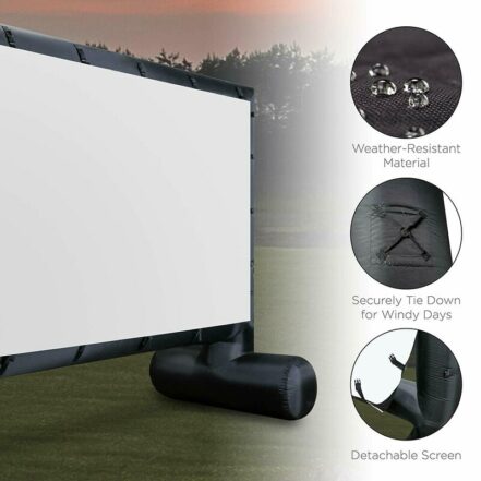 Portable Inflatable 145ft Outdoor Movie Projector Screen With Air ...