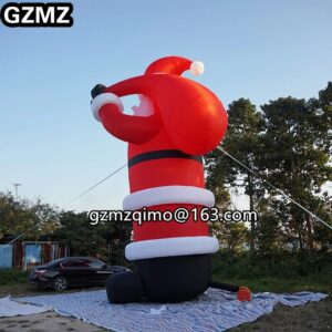 Jumbo Inflatable Santa Claus With Gift Bag Christmas Party Decoration ...