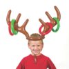 Family Fun Christmas Reindeer Antler Inflatable Ring Toss Party Game ...