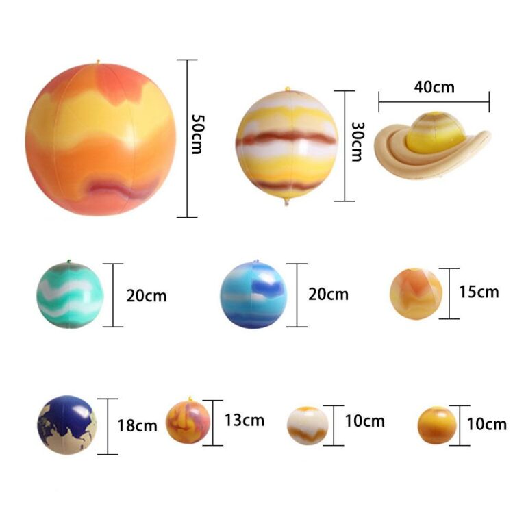 10piece Solar System Inflatable Ball Set For Kids Learning Outdoor Fun ...
