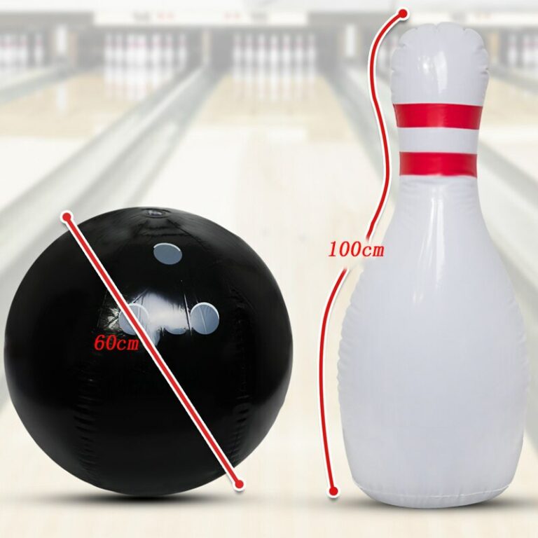Giant Inflatable Kids Bowling Set 40inch Pins 24inch Ball For Outdoor ...