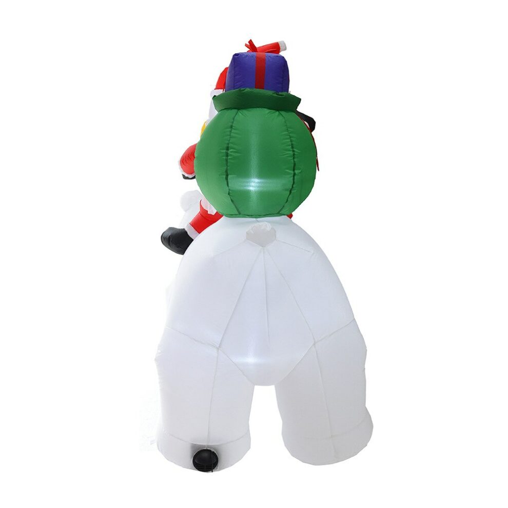 2m Giant Inflatable Santa Claus Polar Bear Ride Indoor Outdoor ...