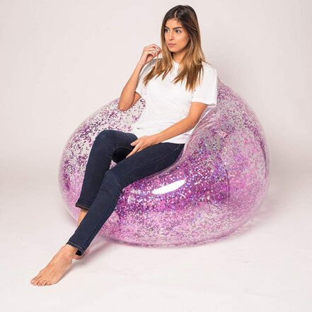 Giant 100cm Inflatable Glitter Sofa Lounger For Indooroutdoor ...