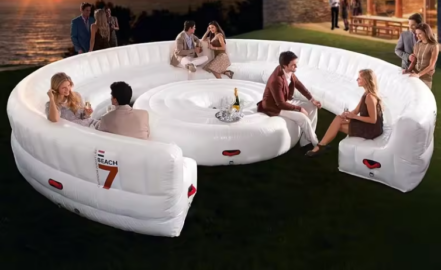 Ultimate Beach Air Lounge: 30-Seat Round Inflatable Outdoor Party Sofa ...